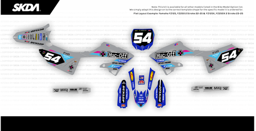 25 CLUBMX Grey YZ Full Graphics Kit - SKDA - US Store