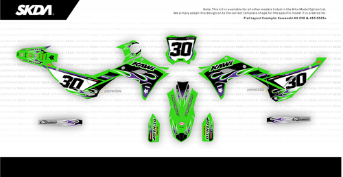 EMBER Green KX/KXF Full Graphics Kit | SKDA USA