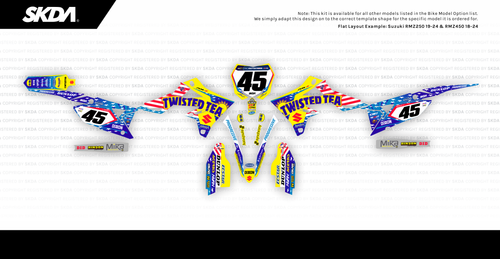 25 Twisted Tea REDBUD Suzuki Full Graphics Kit | SKDA USA
