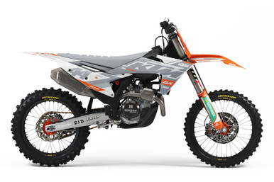 SHADED Grey/Wht KTM Full Graphics Kit | SKDA USA