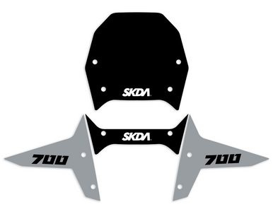 RAID T7 Windscreen Protection Sticker Set - Grey - SKDA - US Store