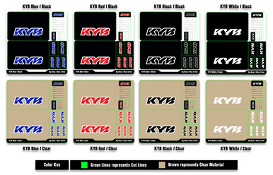 Suspension Sticker Kit (Forks & Shock) - KYB | SKDA USA