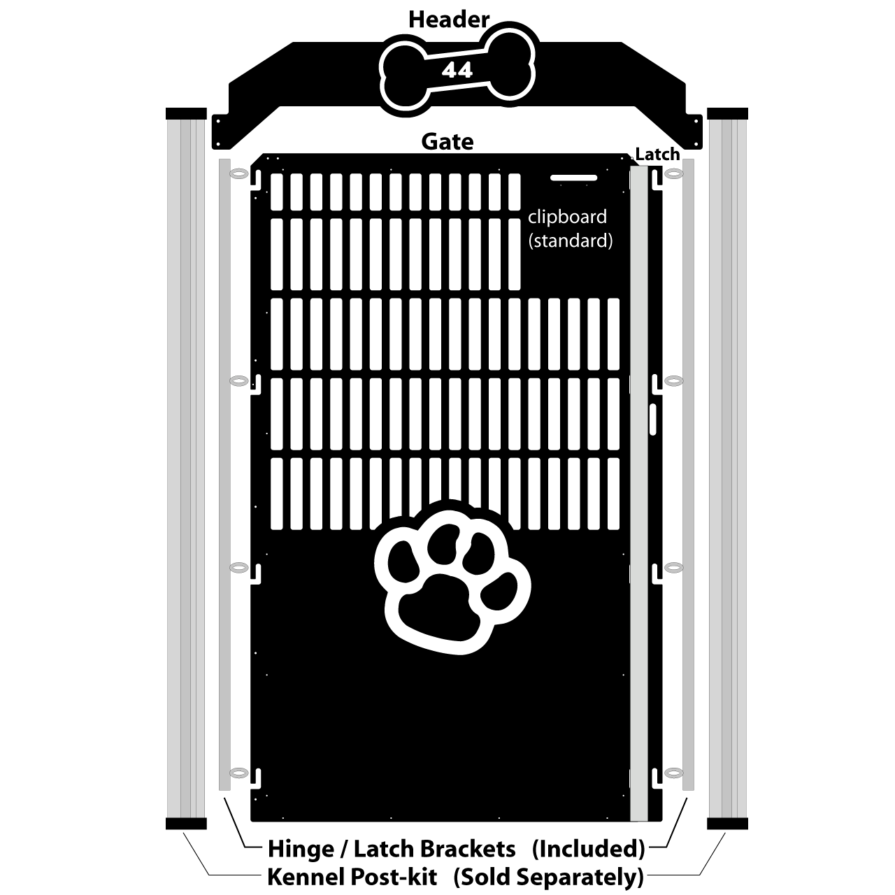 Dog Kennel Gate | Anti-fight Kennel Front - Gator Kennels