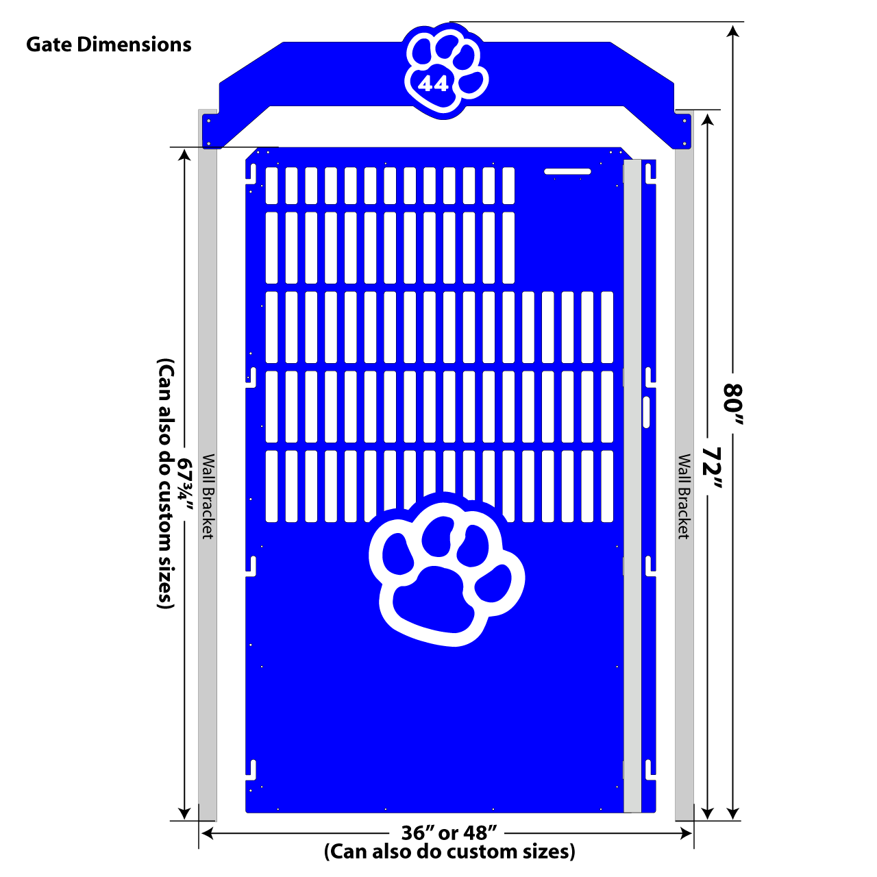 Slotted Dog Kennel Gate - Gator Kennels