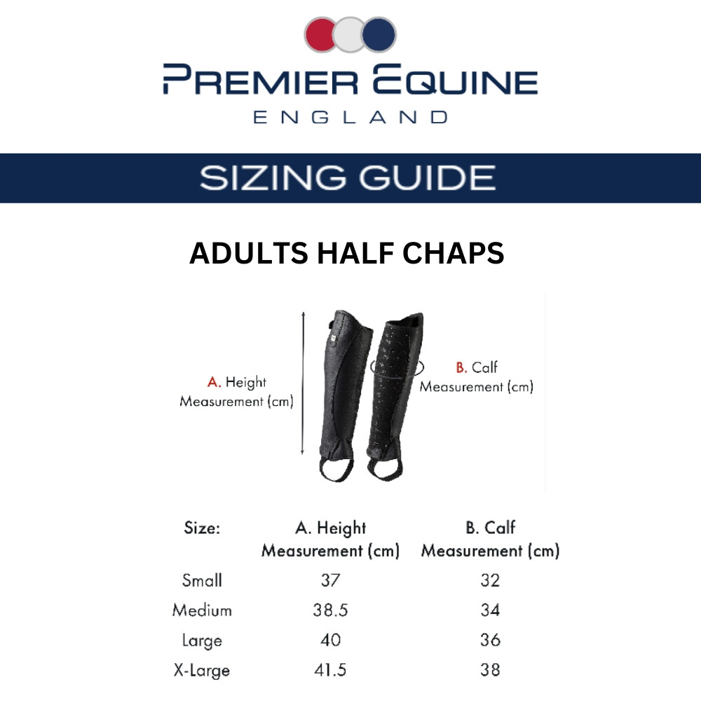 Premier Equine Actio Leather Half Chaps | Country & Stable