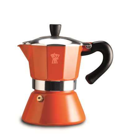Pezzetti Bellexpress 6 Cup Orange Coffee Maker - Induction - Classica