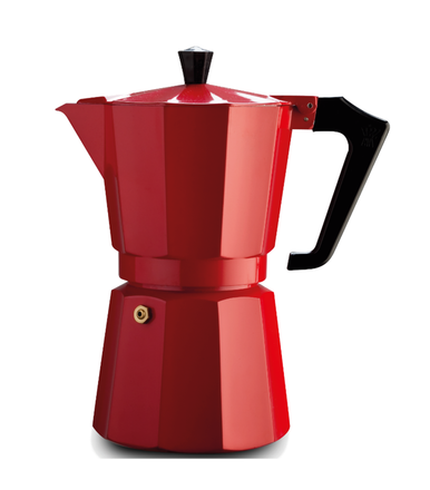 Italexpress 9 Cup Red Stove Top Cafetiere - Classica