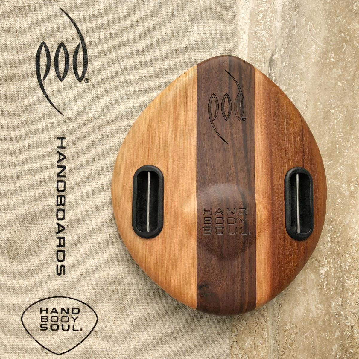 Wood POD Handboards - EGO 225mm 9inch Bodysurfing Handplanes