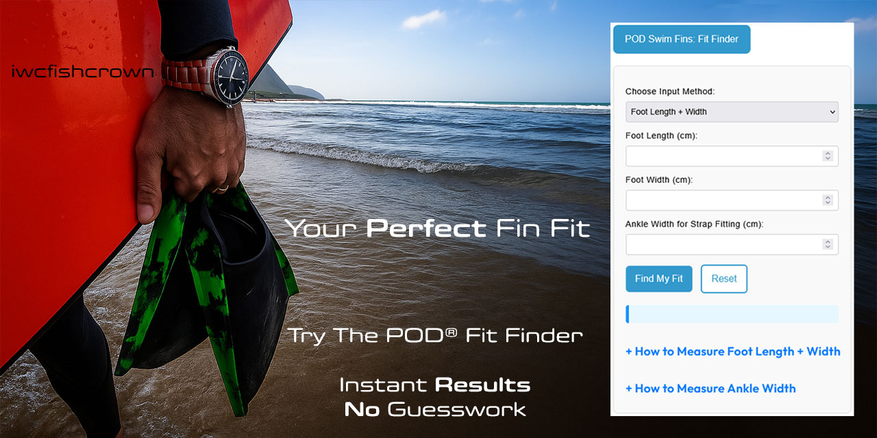 Find Your Right Size Swim Fins Online With POD Fit Finder