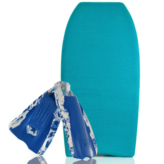 Bodyboard Stretch Covers and PF1 Swim Fins - Bundle Deal