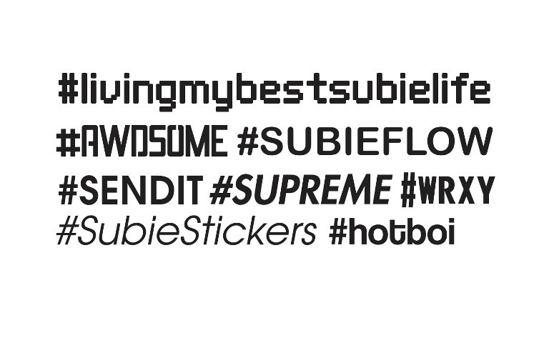 Shop by Item - Stickers - Custom - Subie Stickers