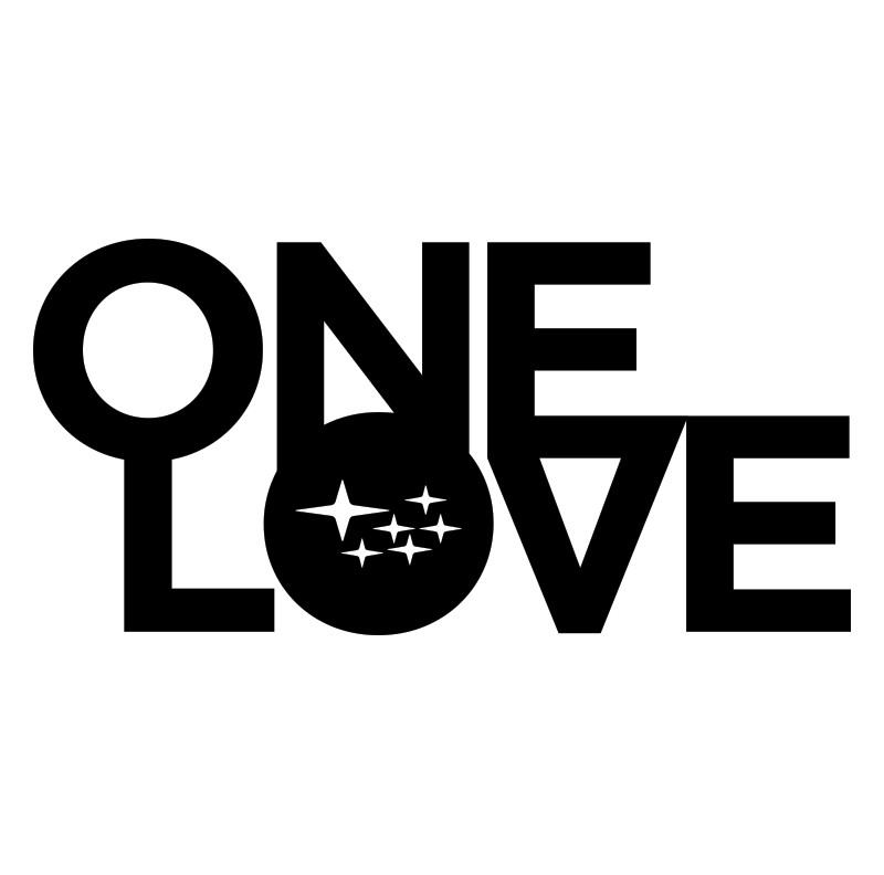 Subie One Love Decal Sticker