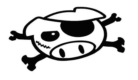 Rally Pig Sticker Decal - Pirate for SUBARU Impreza, WRX, STI, BRZ ...