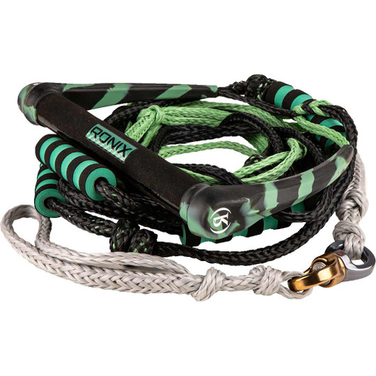 Ronix Spinner Silicone Surf Rope W/ Handle - Jade/Black | WakeHouse.com