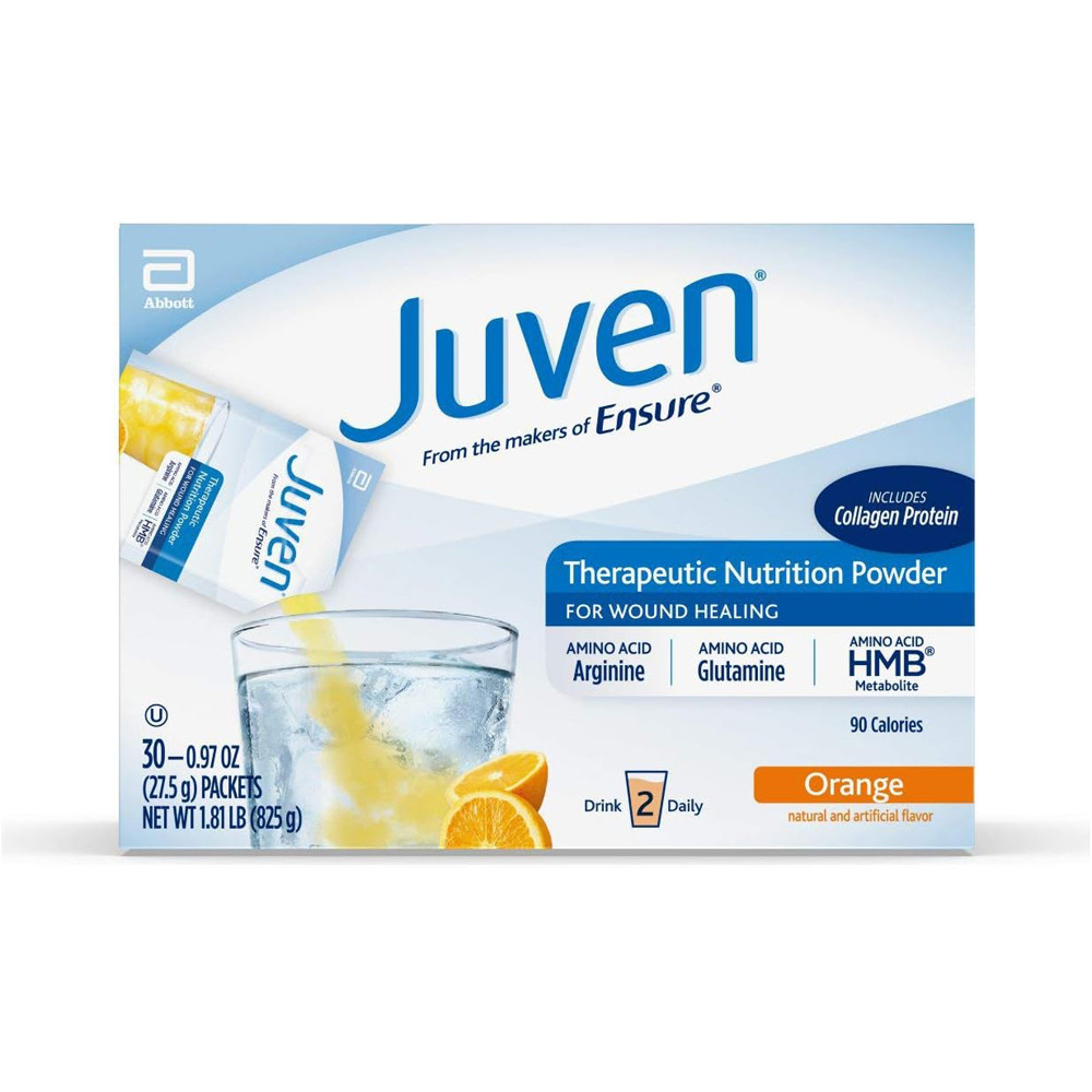 Juven Therapeutic Nutrition Powder Packets for Wound Healing, Orange ...