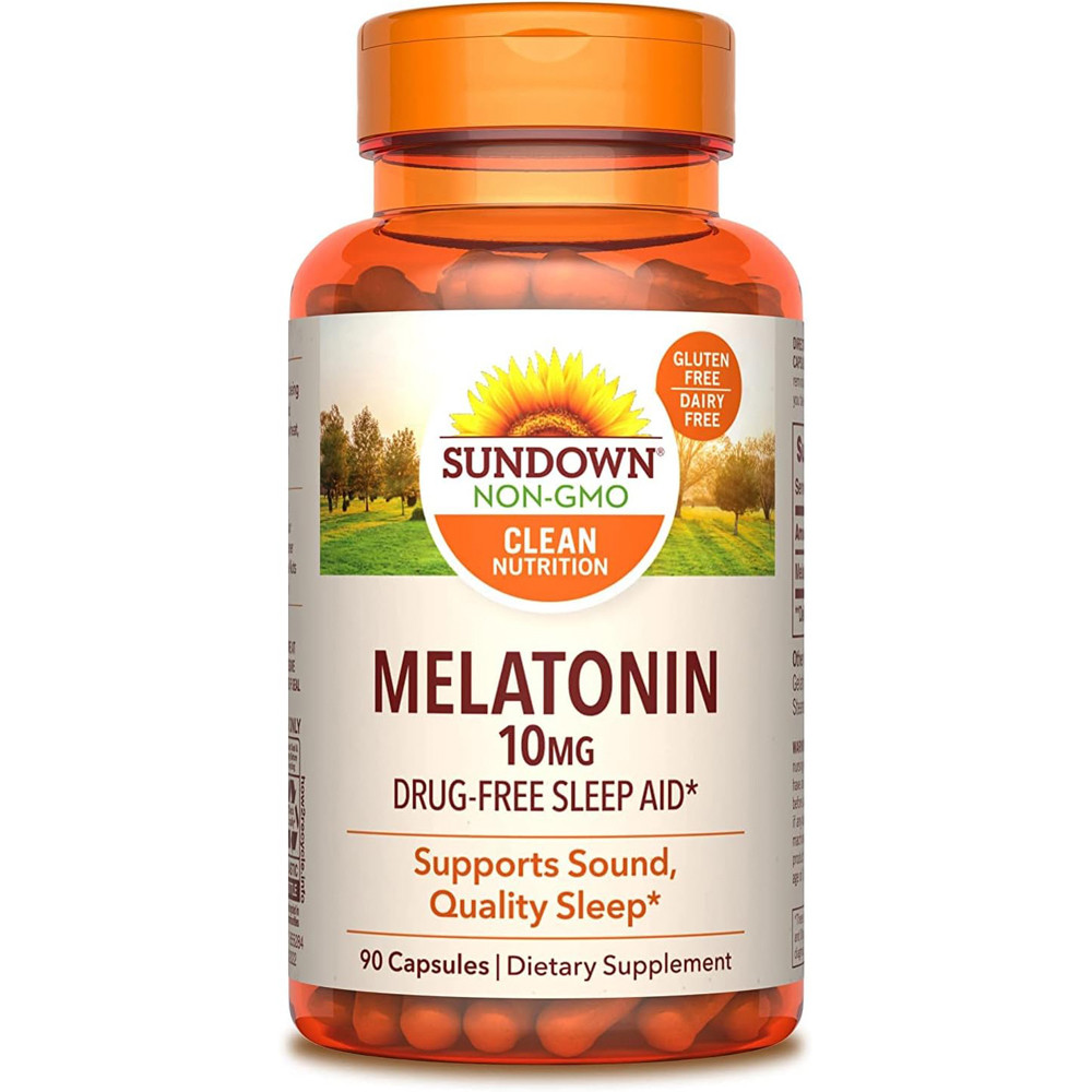 Sundown Naturals Melatonin 10 mg Capsules, Maximum Strength - 90 ct ...