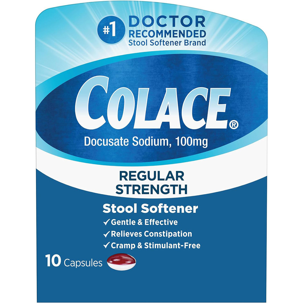Colace 100 mg Stool Softener - 10 Capsules - The Online Drugstore