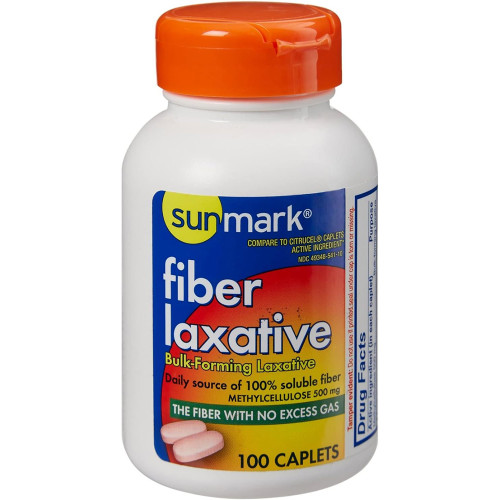 Sunmark Fiber Laxative Caplets 500 mg - 100 ct - Thrifty White Health ...