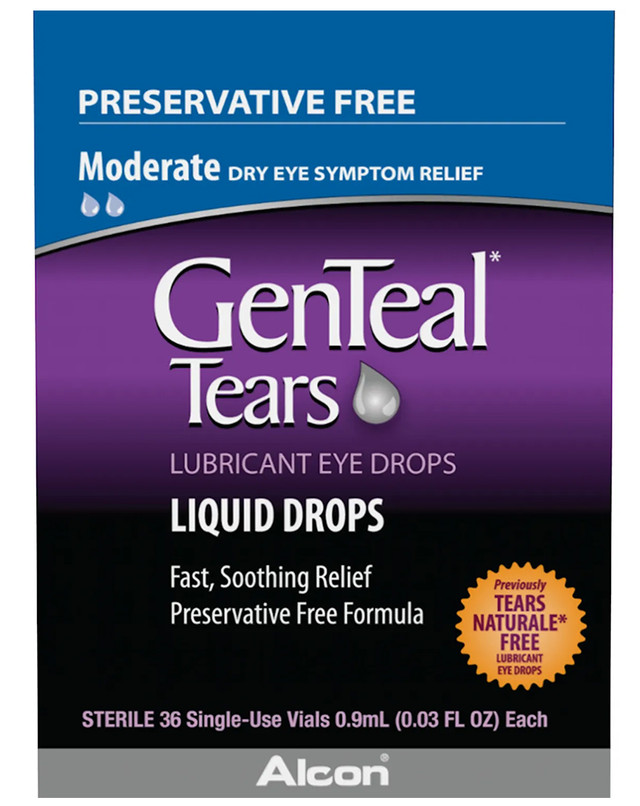 GenTeal Tears Lubricant Eye Drops, Moderate - 36 Single-Use Vials ...