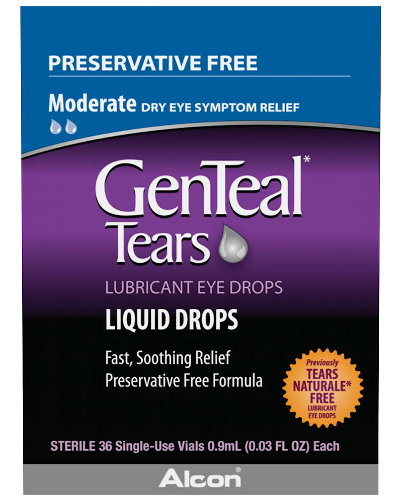 GenTeal Tears Lubricant Eye Drops, Moderate - 36 Single-Use Vials ...