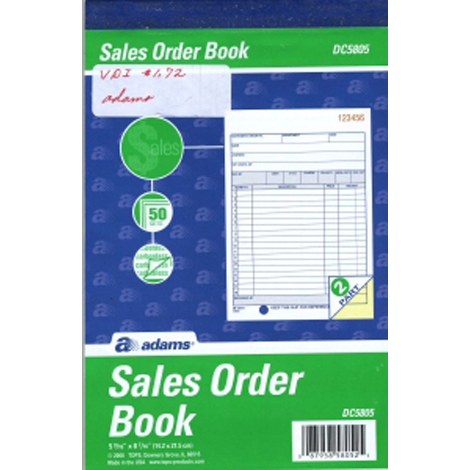 Sales Order Book - Carbonless, 5X8.5