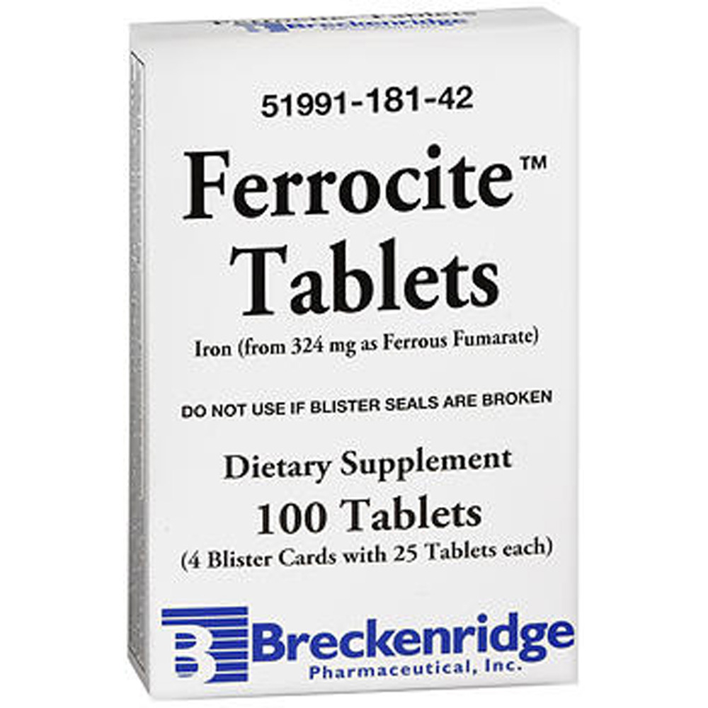 Breckenridge, Ferrocite Tablets - 100 Tablets - Thrifty White Health ...