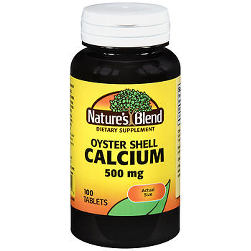 Nature's Blend Oyster Shell Calcium 500 mg Tablets - 100 ct - Thrifty ...