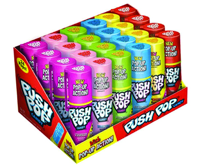 Push Pops Fruit Frenzy Original Novelty Candy - 24 Count Box | Thrifty ...