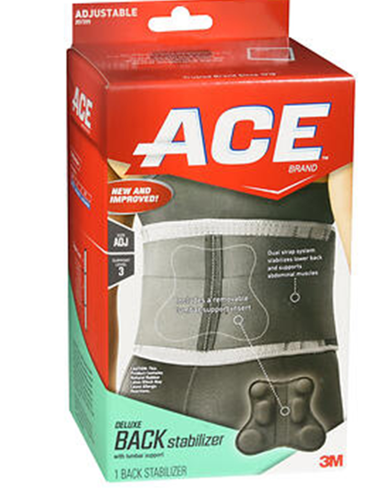 Ace Deluxe Back Stabilizer With Lumbar Support 207399 - Thrifty White ...
