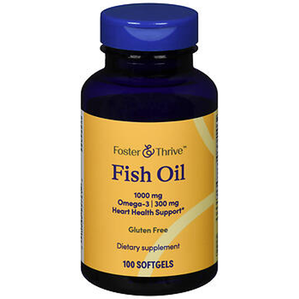 Foster & Thrive Fish Oil 1000 mg Softgels - 100 count - Thrifty White ...
