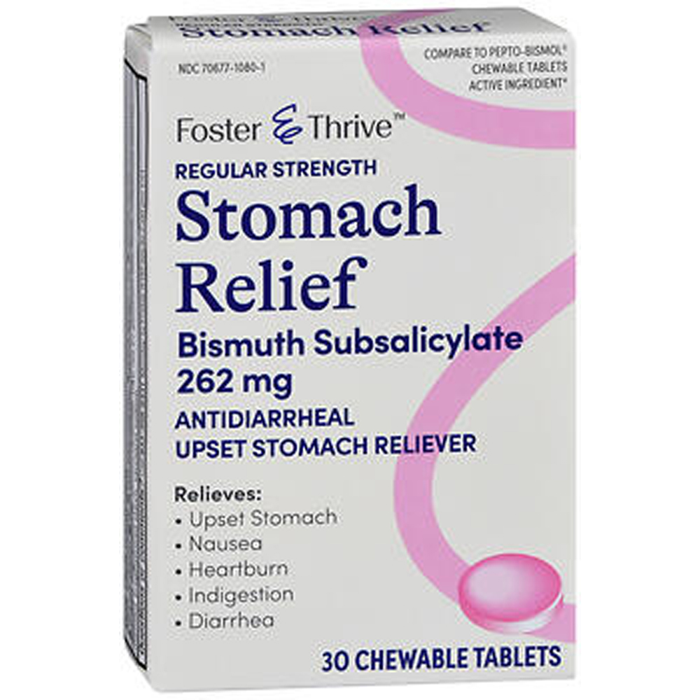 Foster & Thrive Regular Strength Stomach Relief Bismuth Salicylate 262 ...