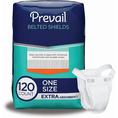 Prevail Extra Absorbency Belted Shields - 4 pks of 30 - Thrifty White ...