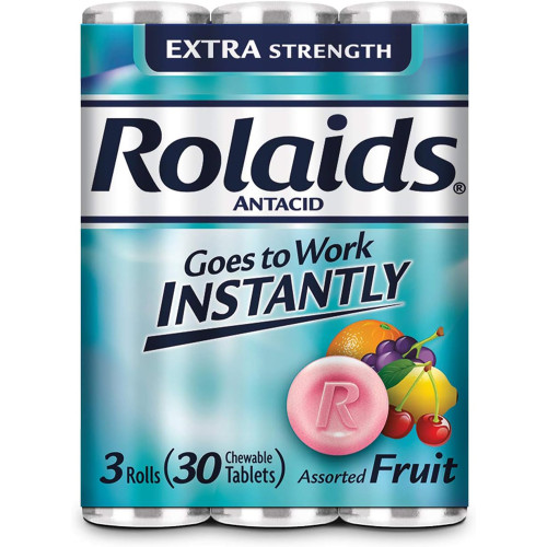 Rolaids Extra Strength Chewable Tablets Assorted Fruit - 12 Packs of 30 ...