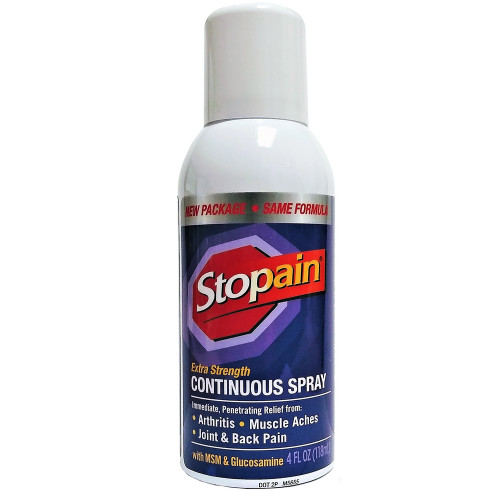 Stopain Extra Strength Continuous Spray With MSM & Glucosamine - 4 oz ...