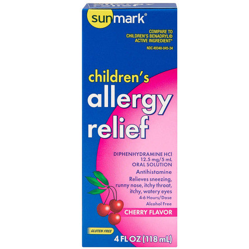 Sunmark Children's Allergy Relief Liquid Cherry Flavor - 4 oz - Thrifty ...