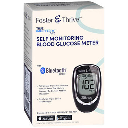 Foster & Thrive True Metrix Air Self Monitoring Blood Glucose Meter -1 ...