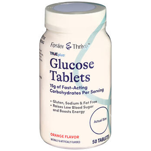 Foster & Thrive Trueplus Glucose Tablets Orange - 50 count | Thrifty ...