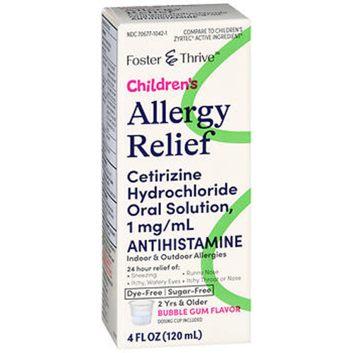Foster & Thrive Children's Allergy Relief Cetirizine HCl Oral Solution ...