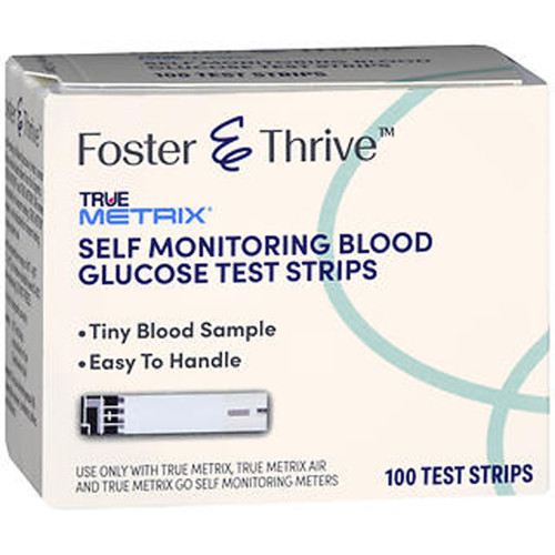 Foster & Thrive True Metrix Self Monitoring Blood Glucose Test Strips ...