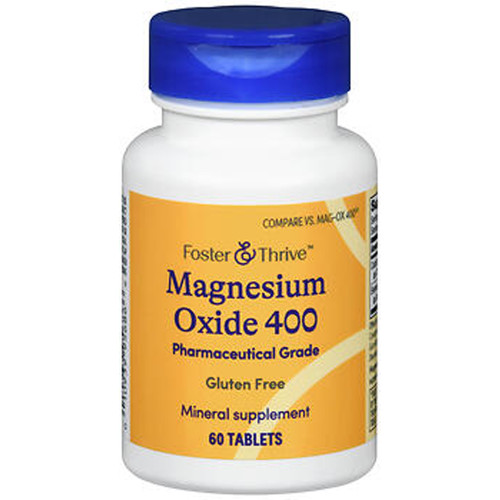 Foster & Thrive Magnesium Oxide 400 Tablets- 60 count - Thrifty White ...