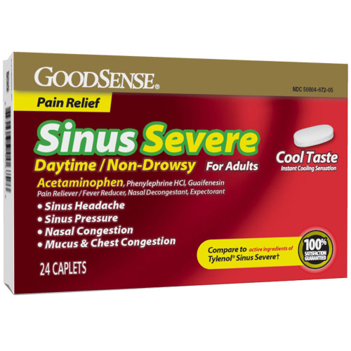 Good Sense Sinus Congestion Severe Daytime Caplets - 24 ct - Thrifty ...