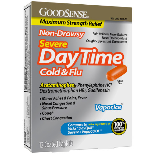 Good Sense Daytime Cold & Flu Severe Caplets - 12 ct - Thrifty White ...