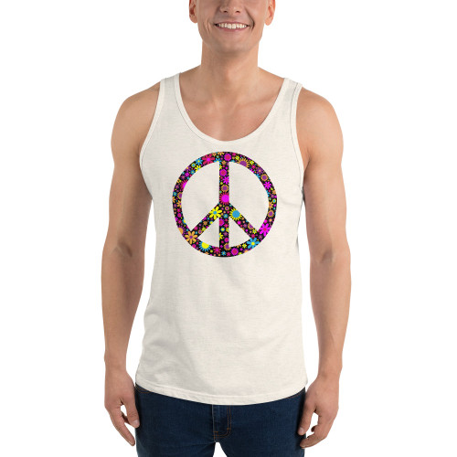 WTees Flower Power Peace Sign Tank Top | WhiteyTighties.com