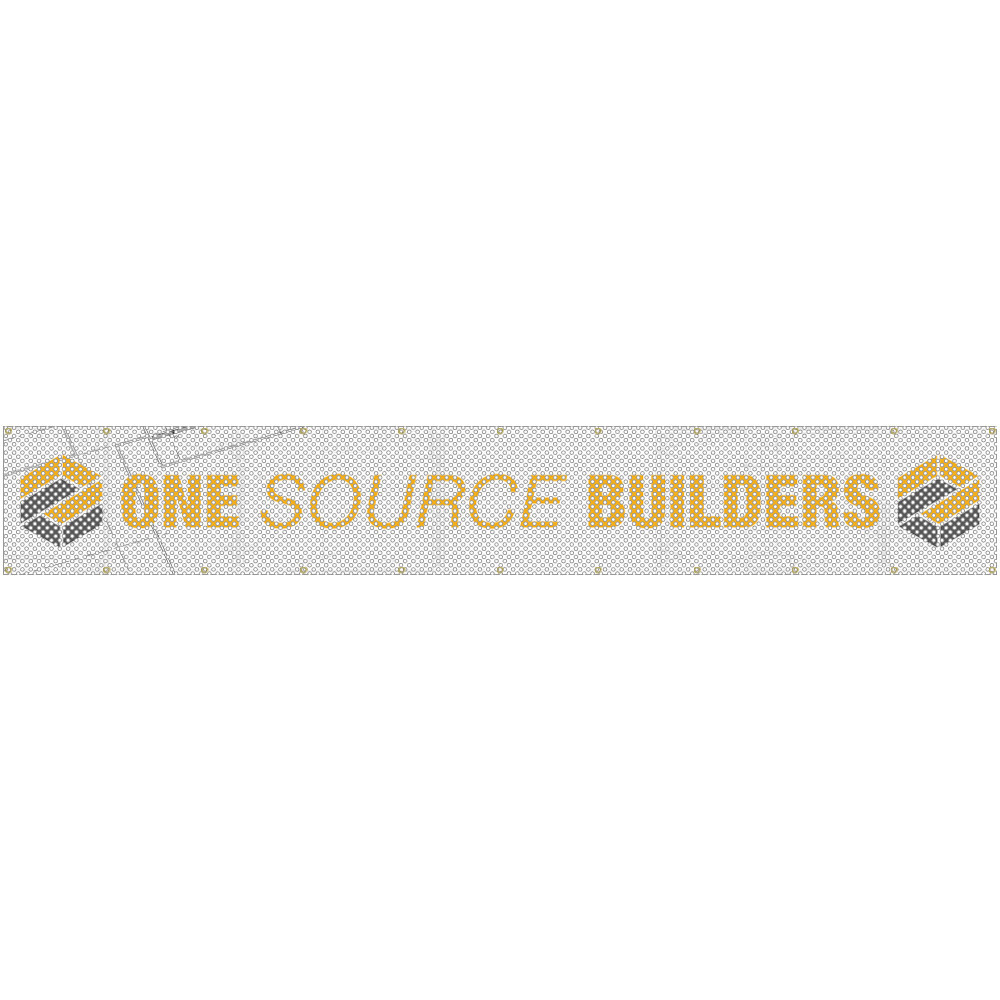 20ft x 6ft - 9oz Fence Mesh Banner (Hems and Grommets) - GLM Displays LLC