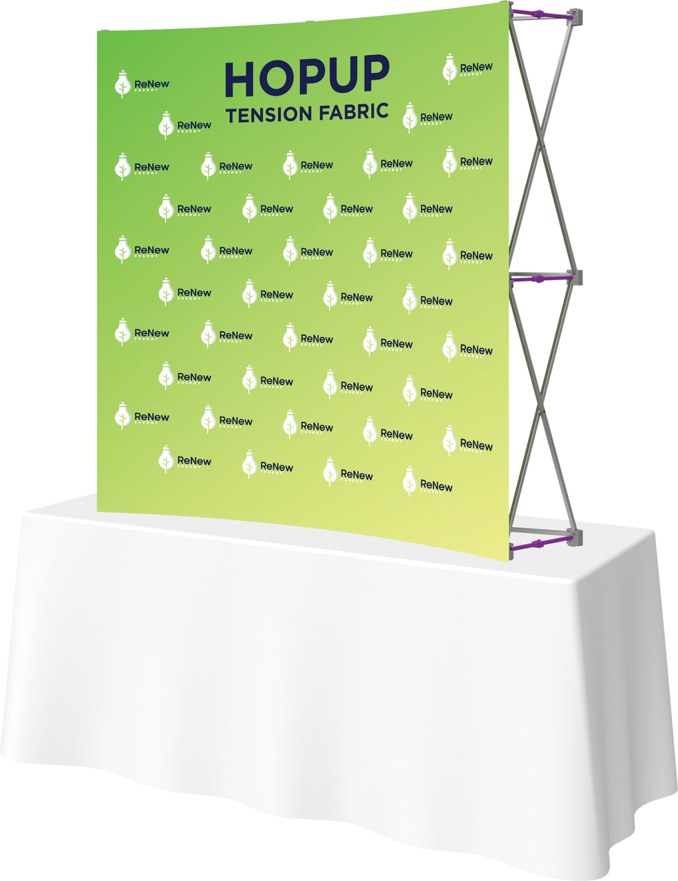 Curved 5ft x 5ft Table Top Hopup™ Display (Graphic Package) - GLM ...