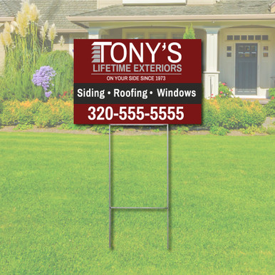 23" x 18" Double Sided Yard Sign with Large H-Stake (10 Pack) - GLM ...
