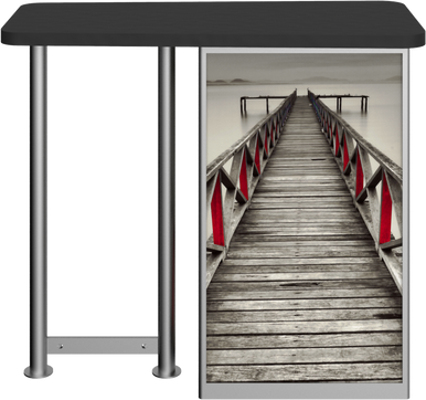 Linear Straight-Leg Counter | GLM Displays