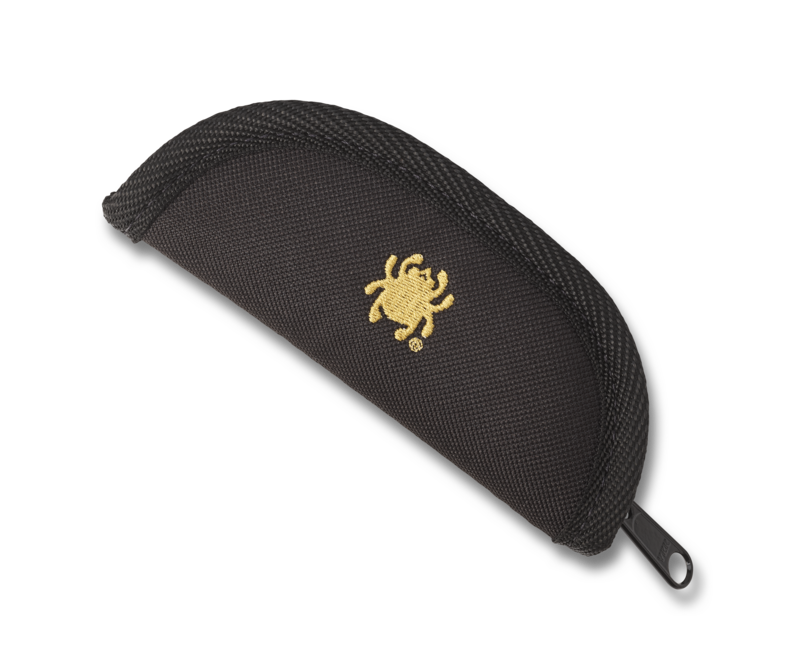 Spyderco Small Nylon Pouch Black with Embroidered Gold Spyderco "Bug ...