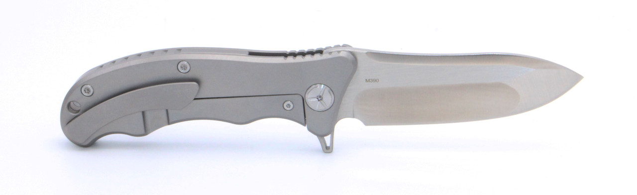 Two Sun Folding Knife Square Titanium Handle M390 Plain Edge TS72 ...