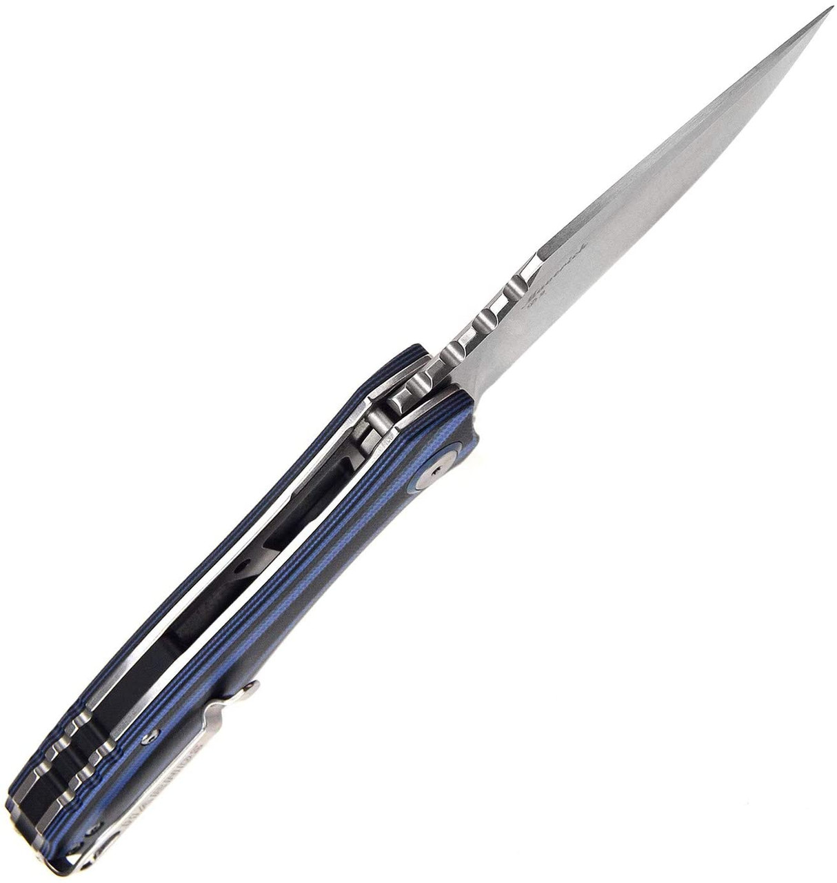 Harnds Maverick Folding Knife Blue/Black G10 Handle D2 Plain Edge ...